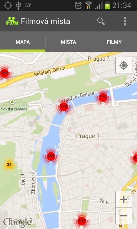 Filmová místa pro Android jsou na světě! | Filmová místa.cz